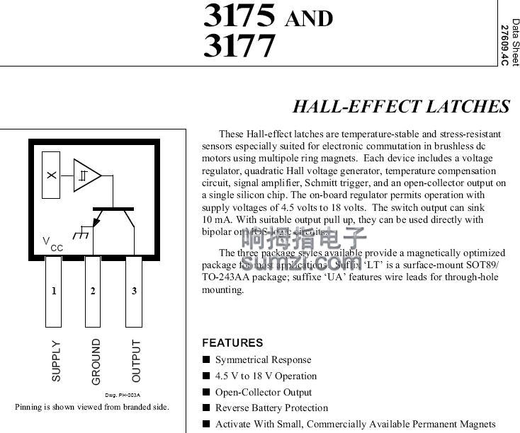 A3175 and A3177 技术资料(附PDF文档) - Sumzi Electronics Co., Ltd